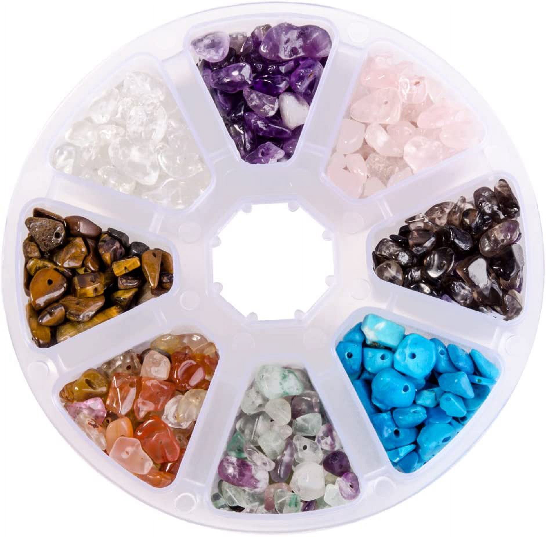 1 Box 1 Box (about 560pcs) 8 Assorted Chip Gemstone Crushed Chunked ...