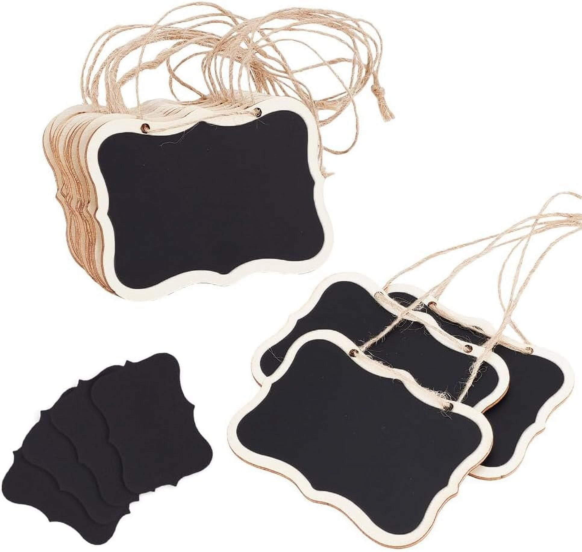 1 Box 10 Pack Mini Wooden Chalkboard Signs with String Hanging ...