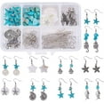 1 Box 10 Pair Starfish Seahorse Shell Turquoise Earring Making Kit ...