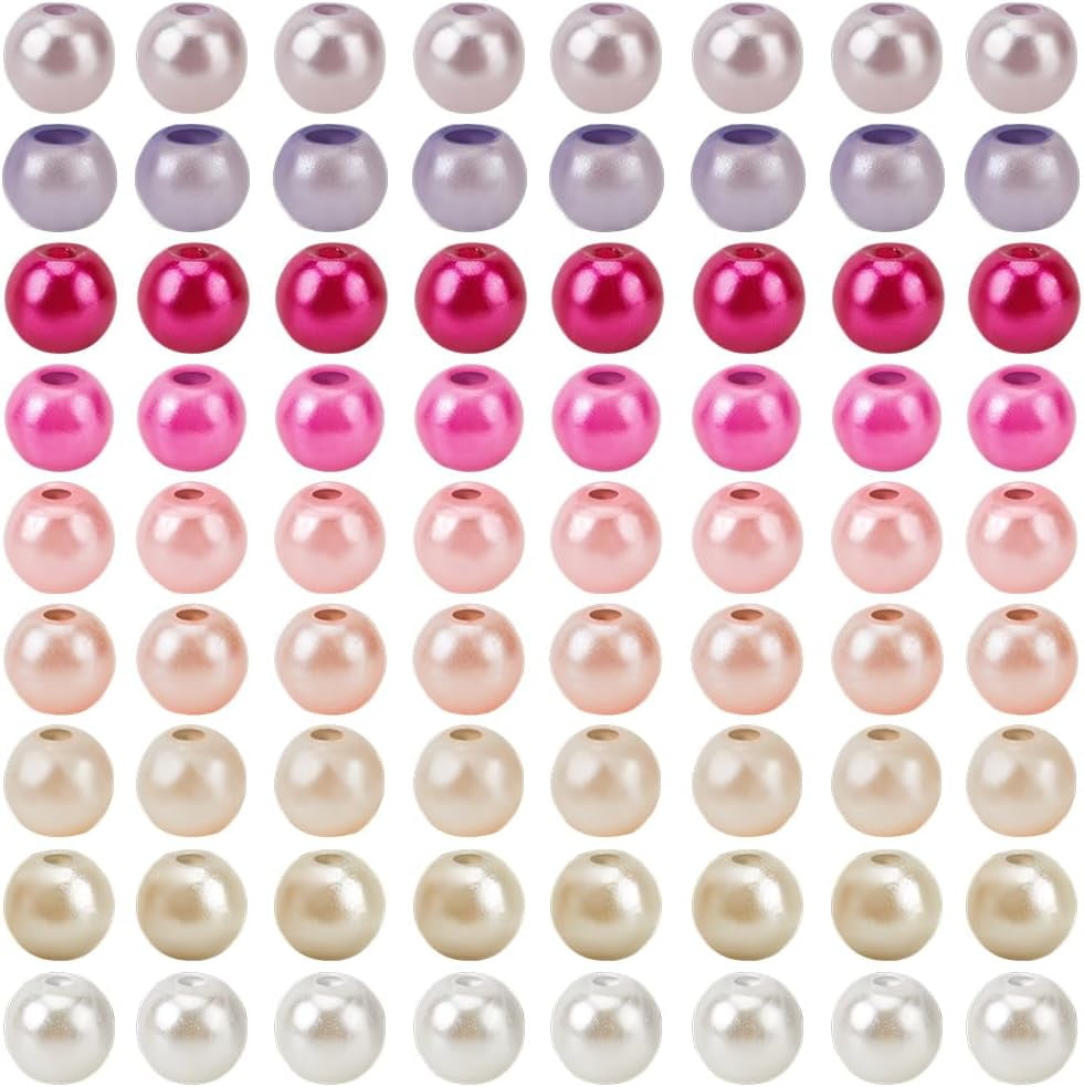 1 Box 1000Pcs 10 Colors Glass Bead Pearls Imitation Pearl Beads Bulk ...