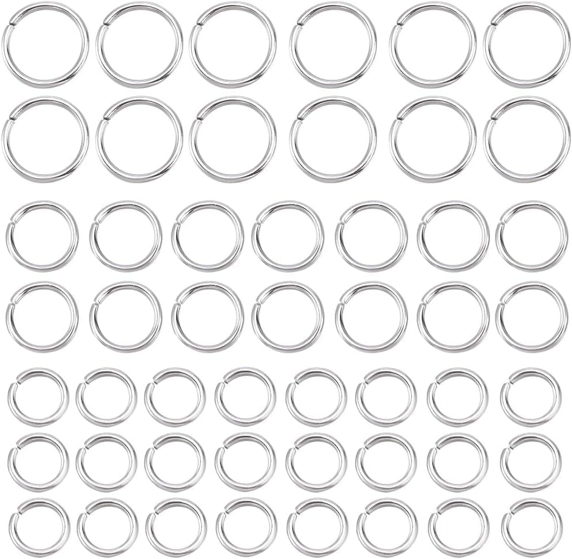 1 Box 1000Pcs Stainless Steel Jump Ring Silver Open Jump Rings Bulk ...
