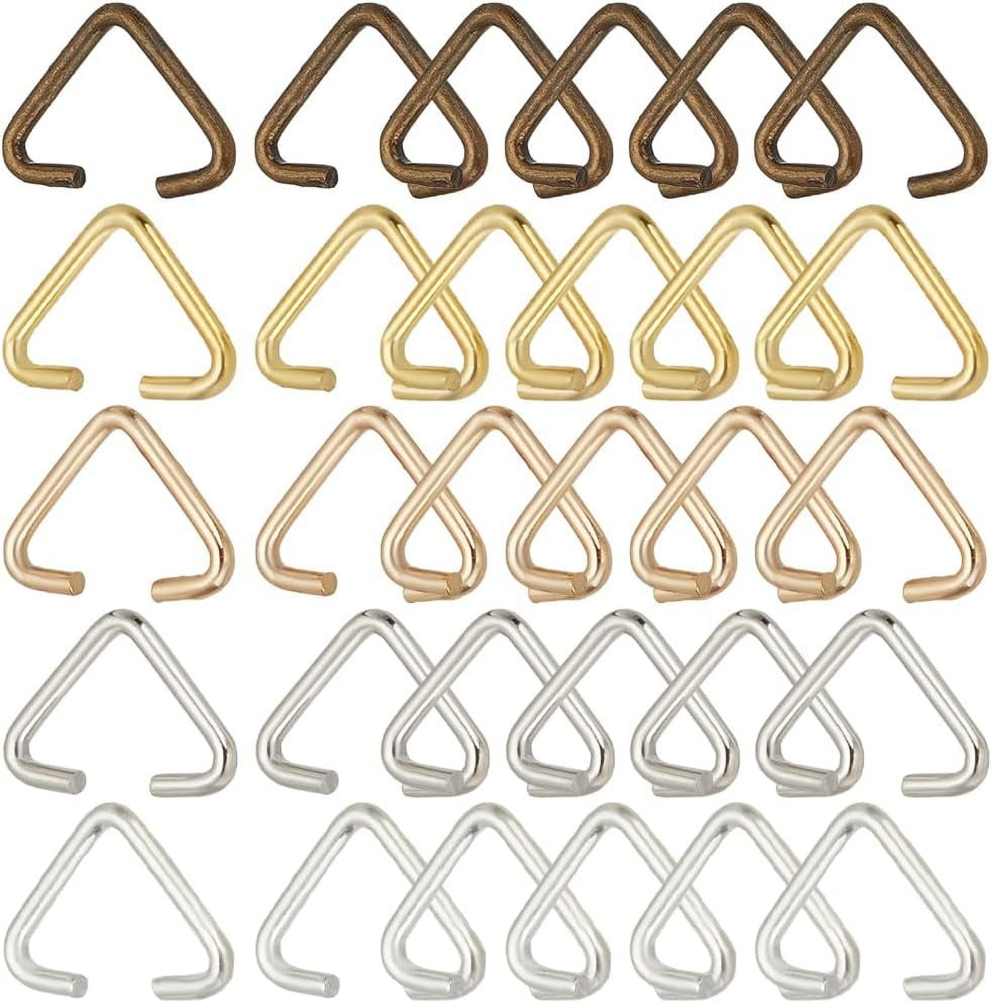 1 Box 1000Pcs Triangle Open Ring 10mm Iron Pinch Clip Bails Hang Drops ...
