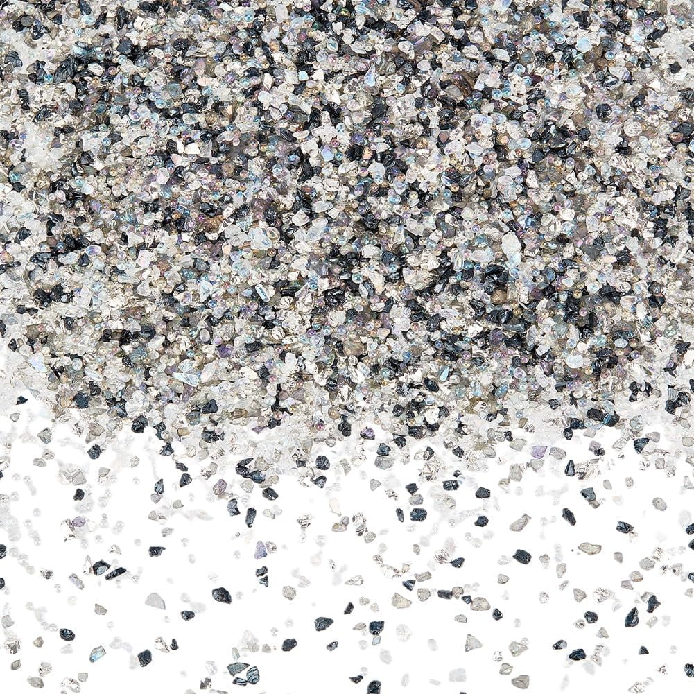 1 Box 100G Broken Glass Pieces Black Crushed Glass Bulk Irregular Crush ...