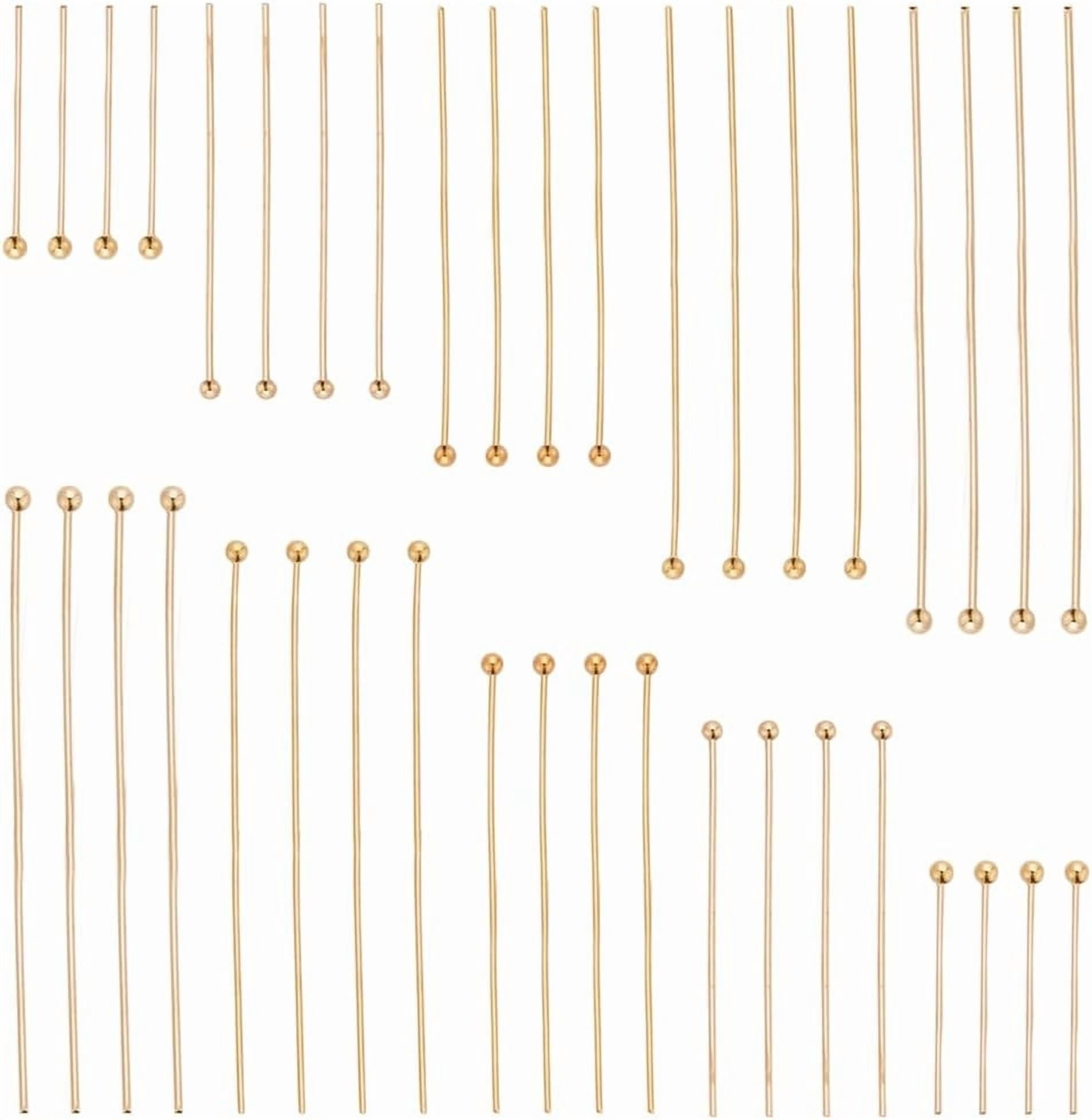 1 Box 100Pcs 20/30/35/45/50mm Jewelry Ball Pins Gold Head Pin Bulk Real ...