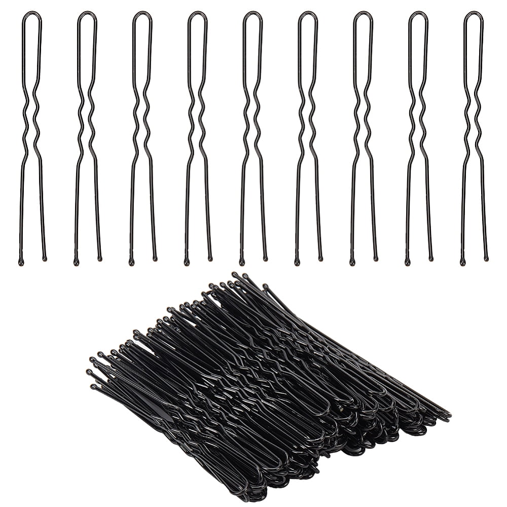 1 Box 100Pcs Black Bobby Pins Bulk Metal Bun Pin Iron Pain-Free Handy ...