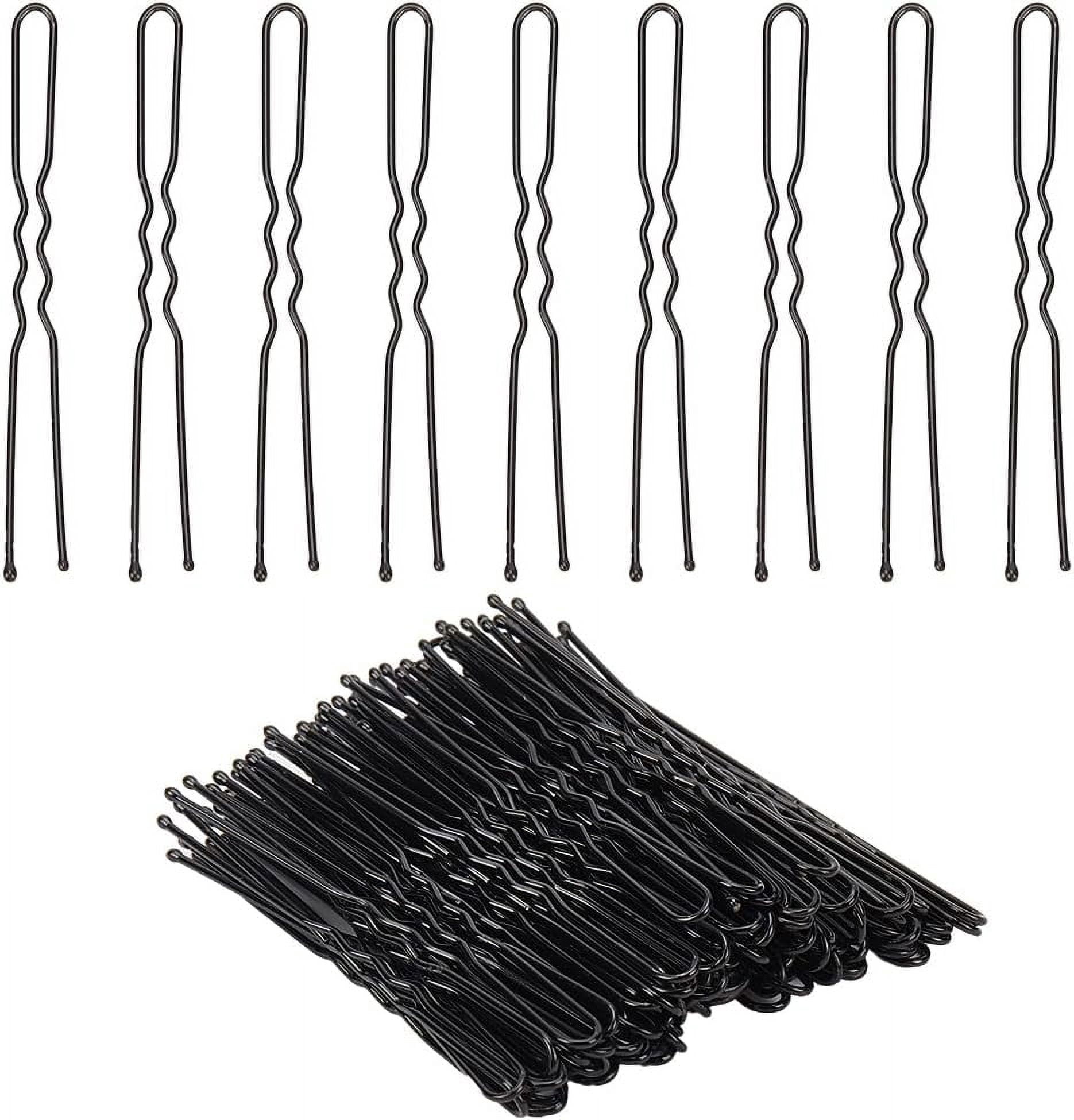 1 Box 100Pcs Black Bobby Pins Bulk Metal Bun Pin Iron Pain-Free Handy ...