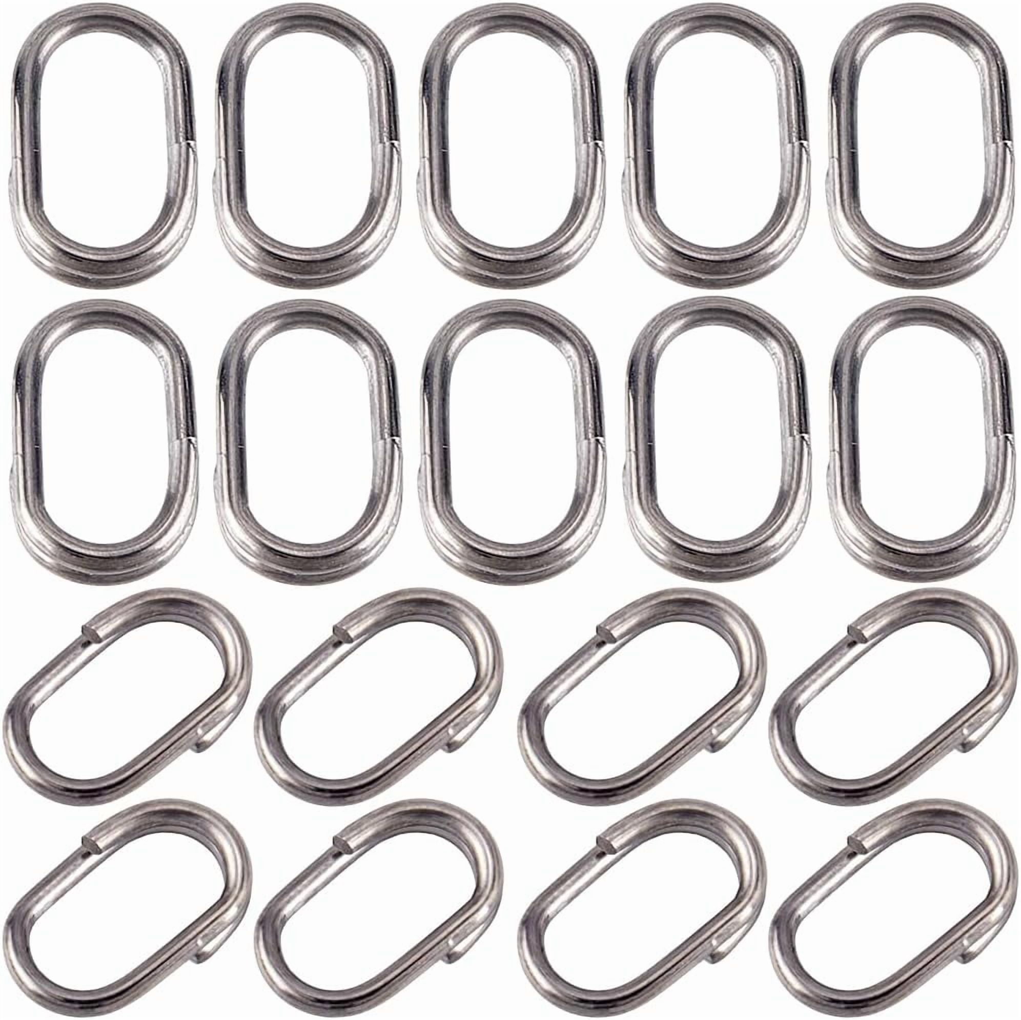 1 Box 100Pcs Black Oval Split Rings Double Jump Ring Bulk Metal ...