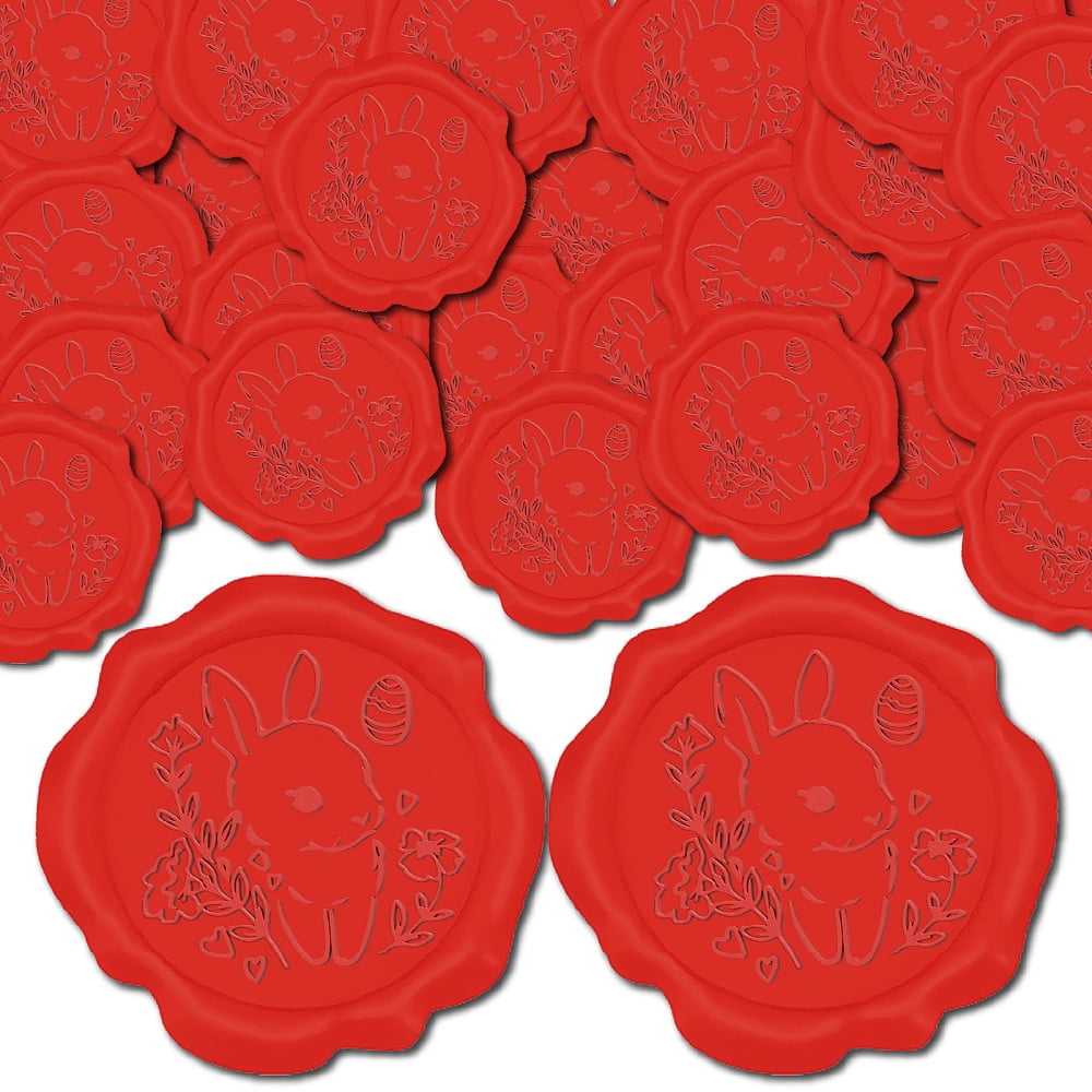 1 Box 100Pcs Easter Adhesive Wax Seal Stickers Envelope Seal Decoration ...