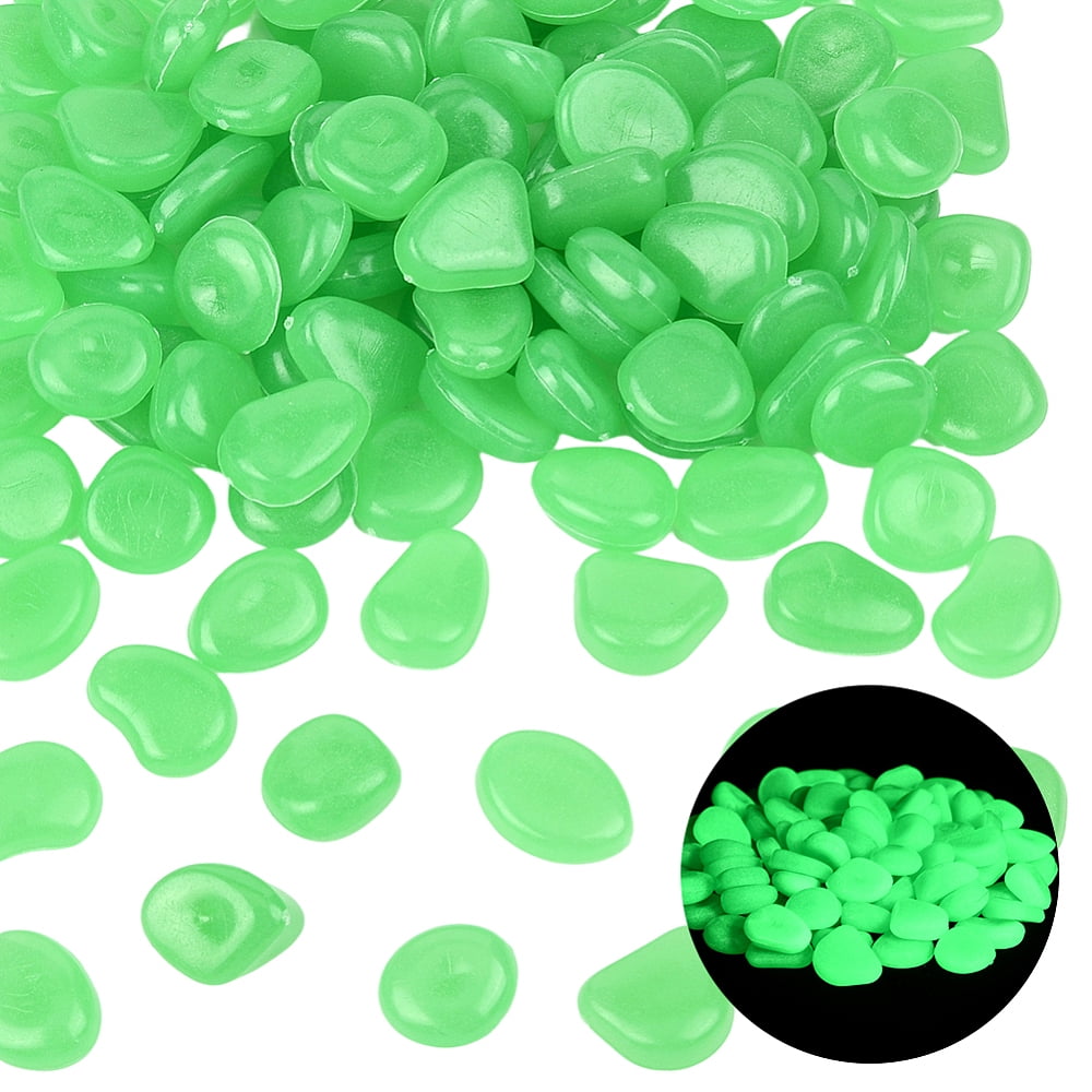 1 Box 100Pcs Glow in The Dark Pebbles Glowing Aquarium Rocks Fish ...