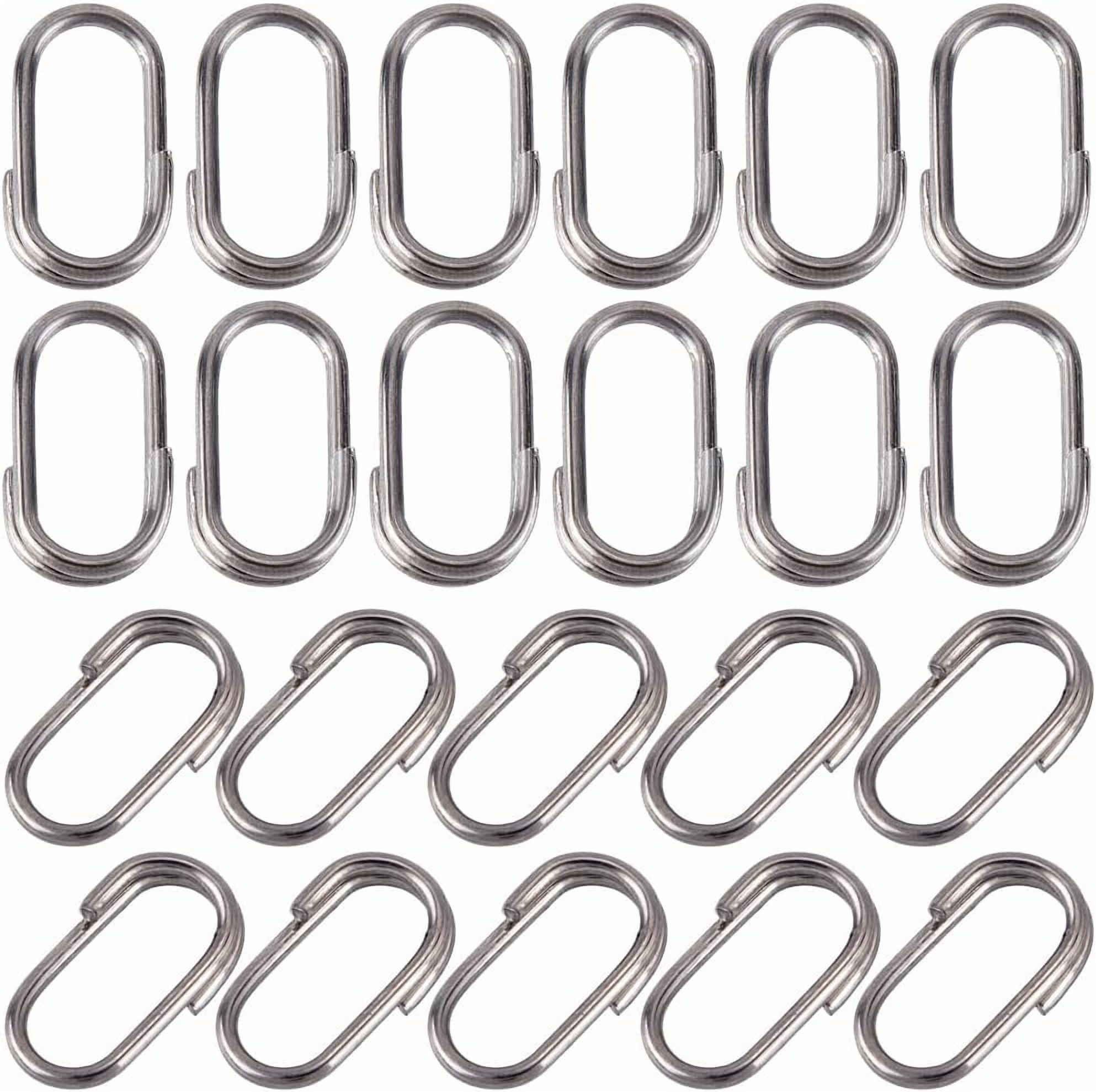 1 Box 100Pcs Oval Jump Ring Double Split Rings Bulk Black Metal ...