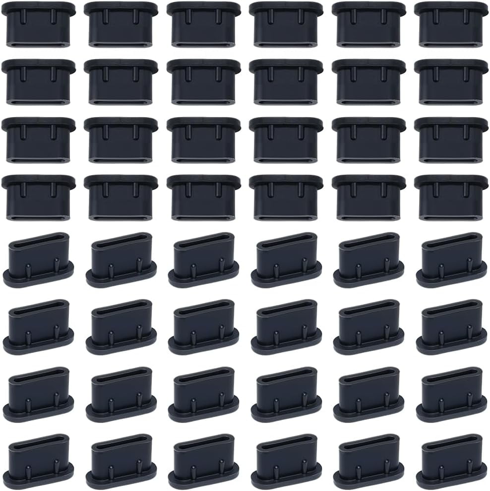 1 Box 100Pcs Type C Dust Plugs Cell one Port Cover Port Bulk Black ...