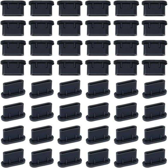 1 Box 100Pcs Type C Dust Plugs Cell one Port Cover Port Bulk Black ...