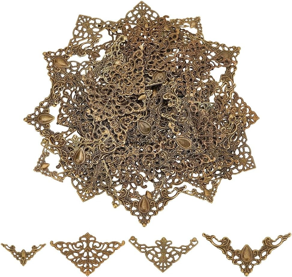 1 Box 100pcs Book Corners 4 Styles Corner Protector Hollow Triangle ...