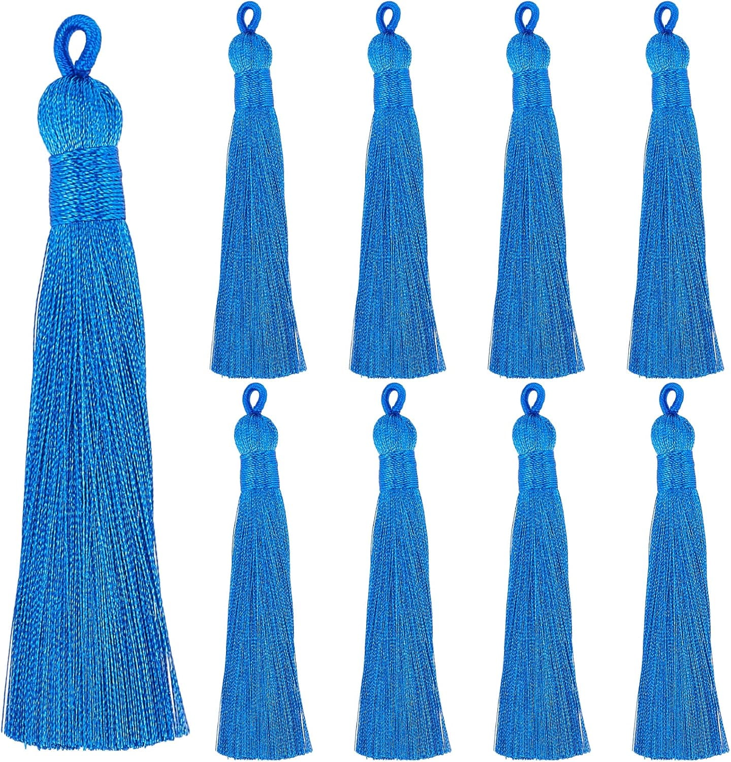 1 Box 10Pcs Blue Tassel Bulk Handmade Tassels Nylon Tassels Charm Big ...