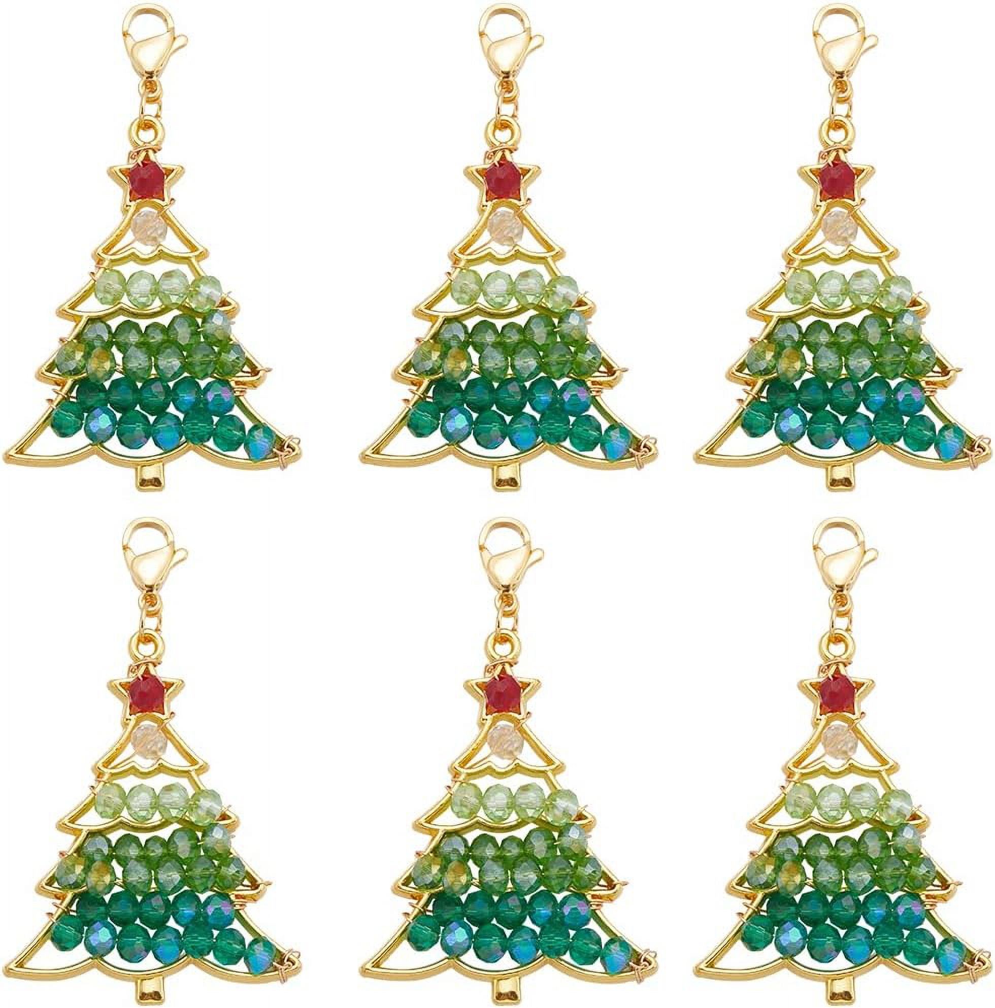 1 Box 10Pcs Christmas Tree Charms Xmas Tree Charm Large Metal Alloy ...