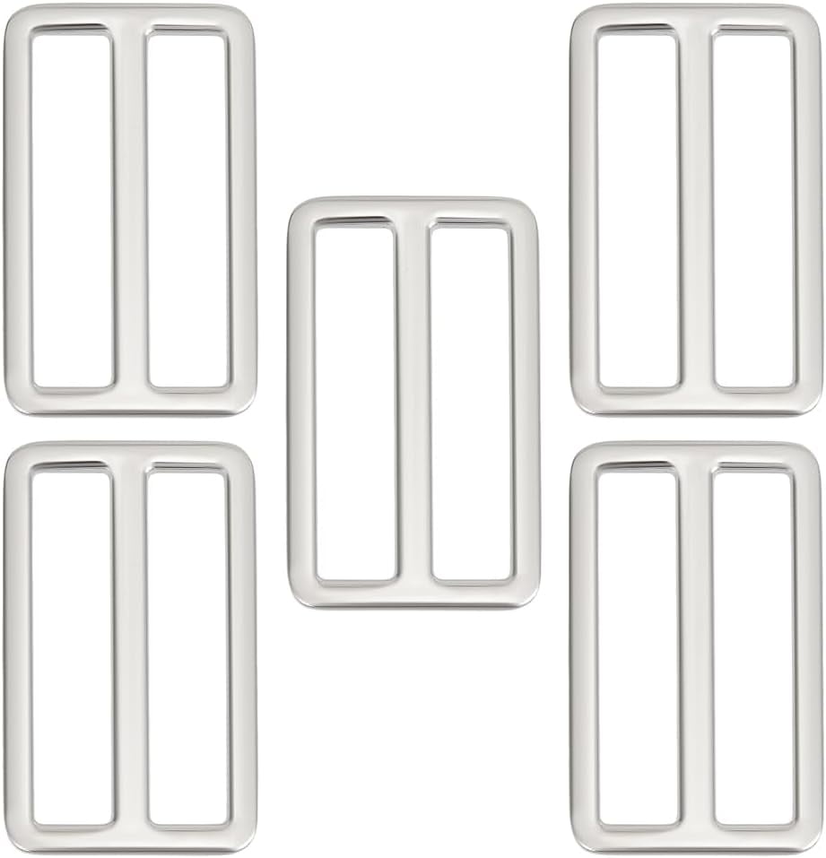 1 Box 10Pcs Metal Slide Buckle Alloy Square Rectangle Adjustable Buckle ...