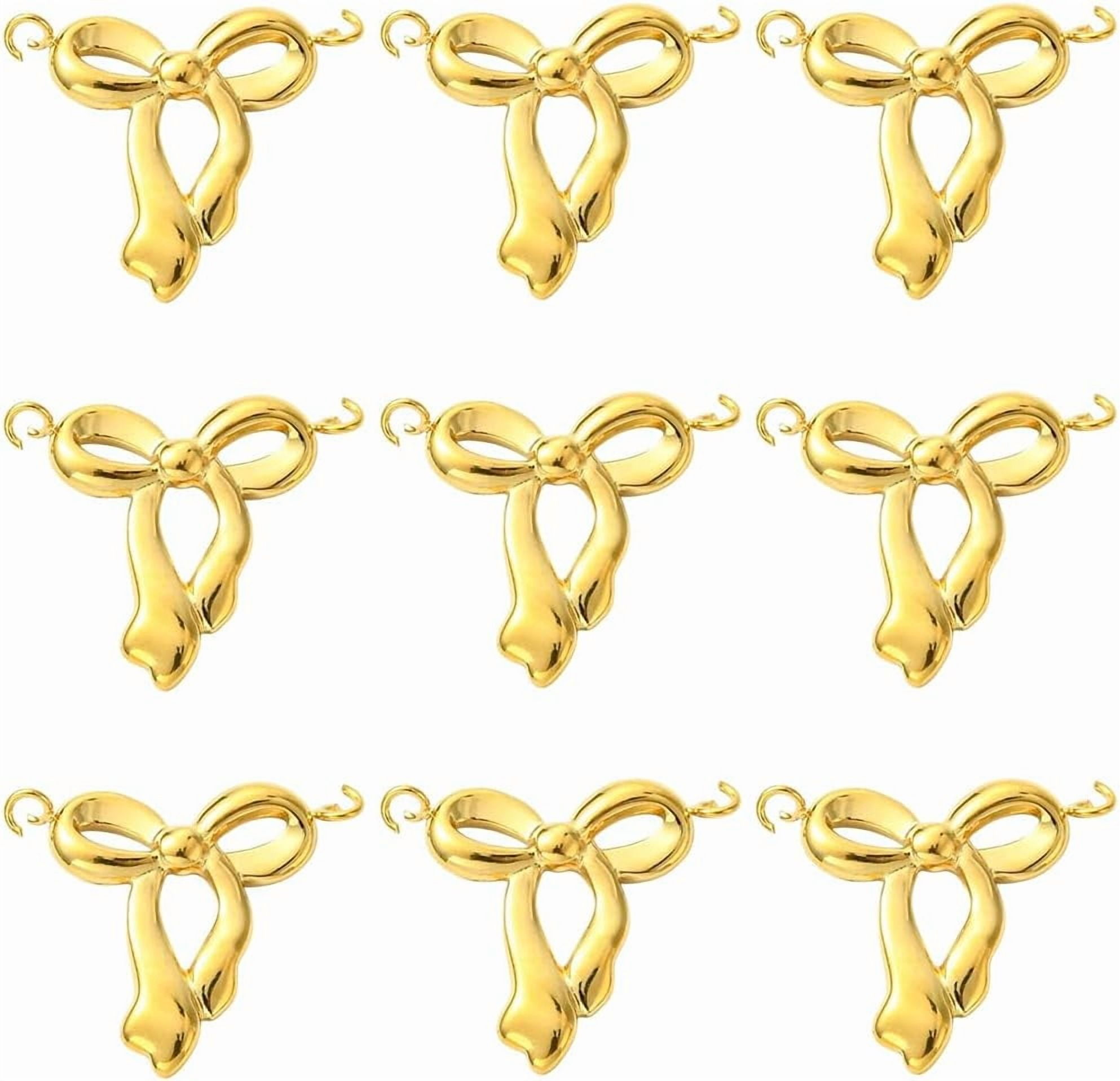 1 Box 10Pcs Real 14K Gold Plated Connector Charms Bowknot Charm Bulk ...