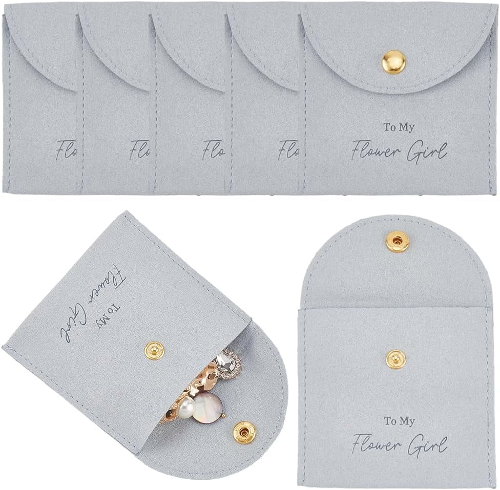 1 Box 10Pcs Small Velvet Jewelry Pouches Blue Snap Button Pouch 3.15x3 ...