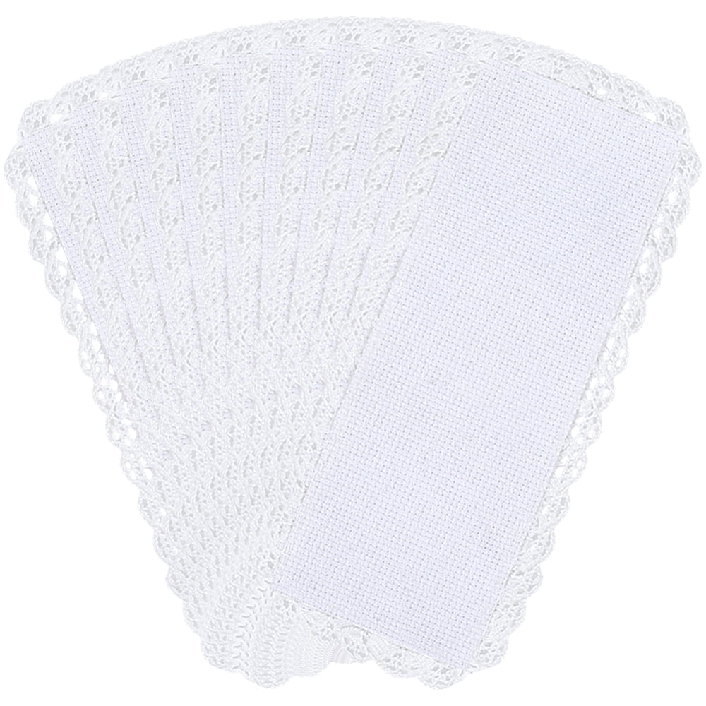 1 Box 10Pcs Stitch Blank Bookmarks Embroidery Needlework Fabric 8 Inch ...