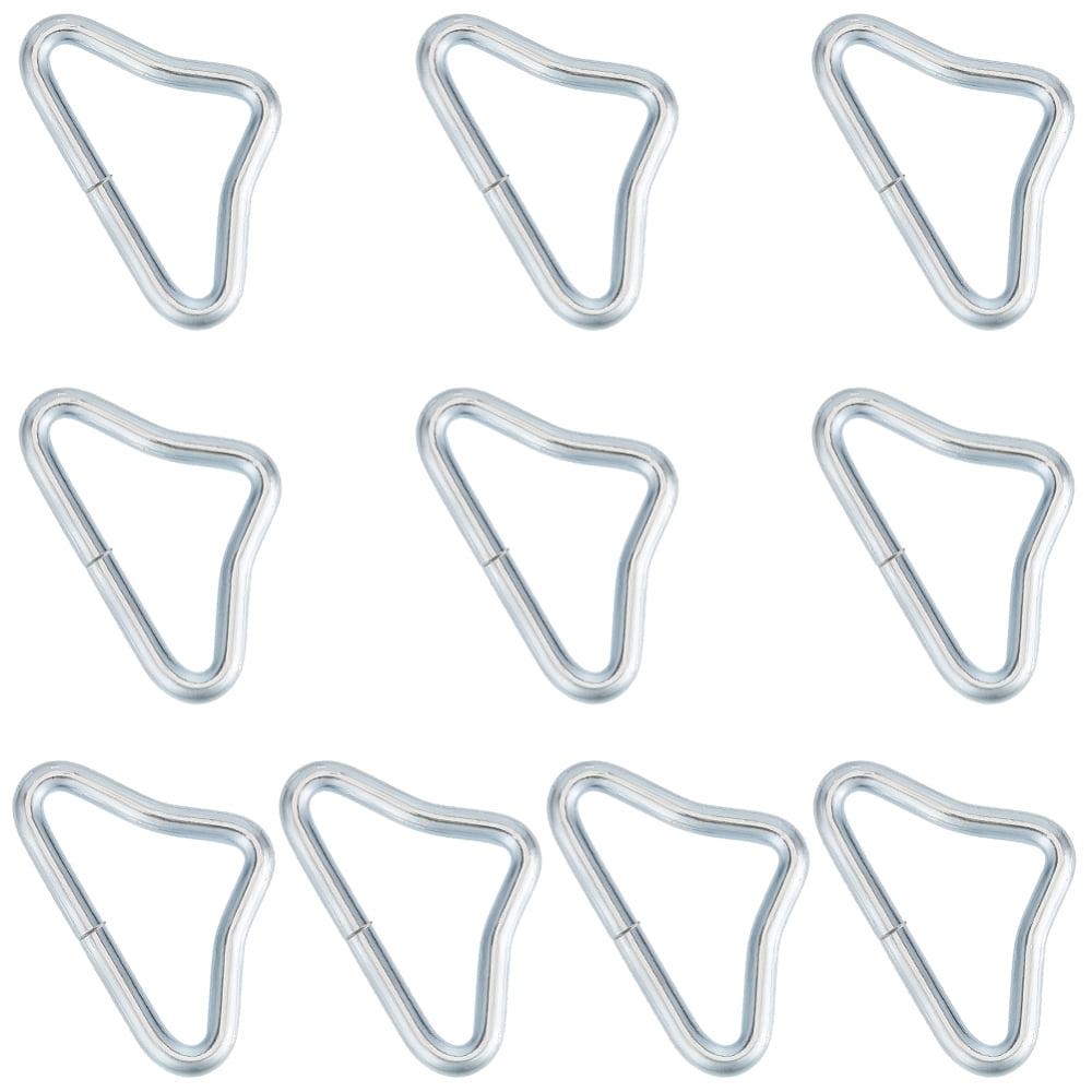 1 Box 10Pcs Trampoline Triangle Ring Buckle Silver Metal Iron High ...