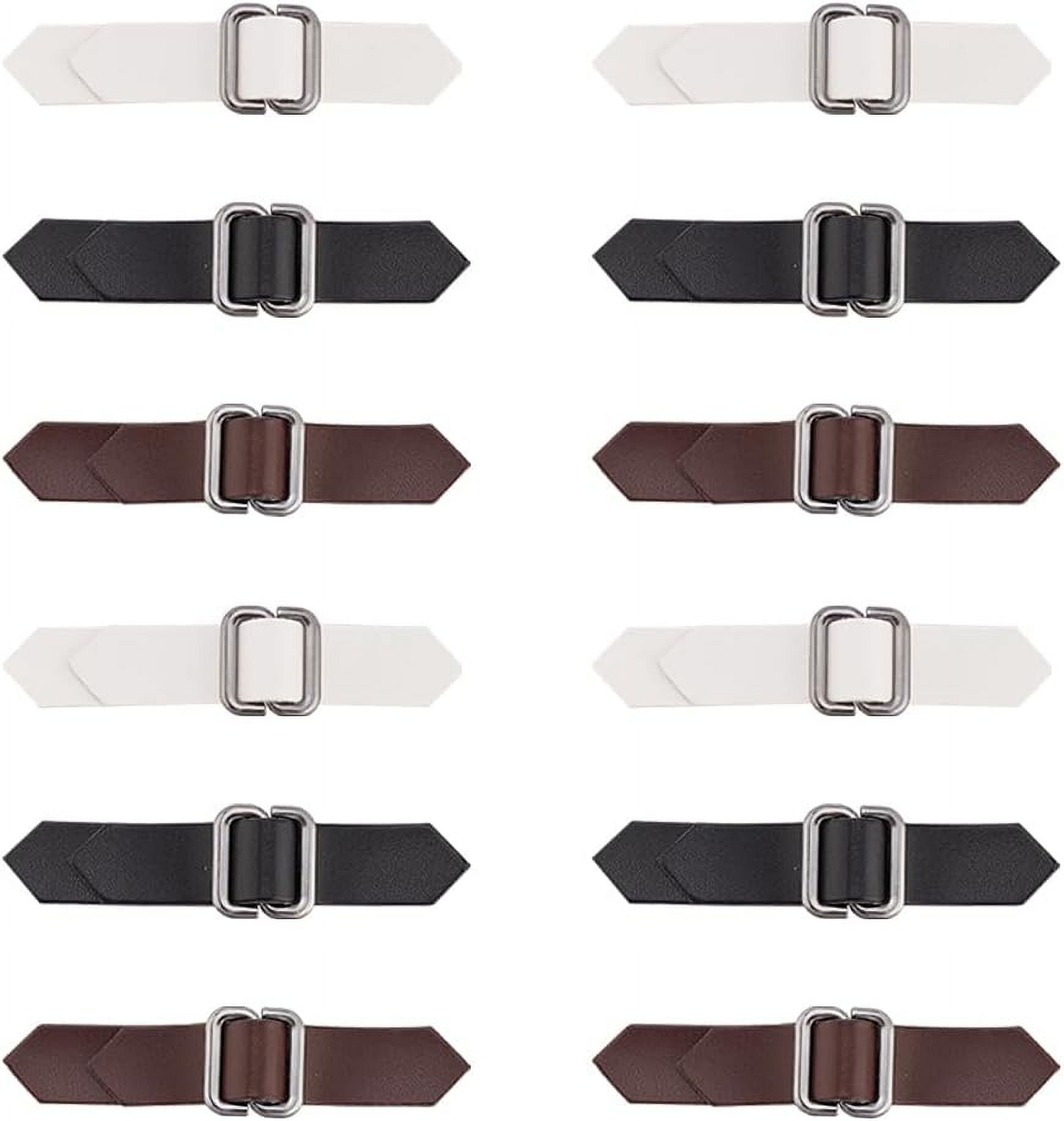 1 Box 12 Sets Leather Sew-On Toggle Closures Black & Brown & White PU ...