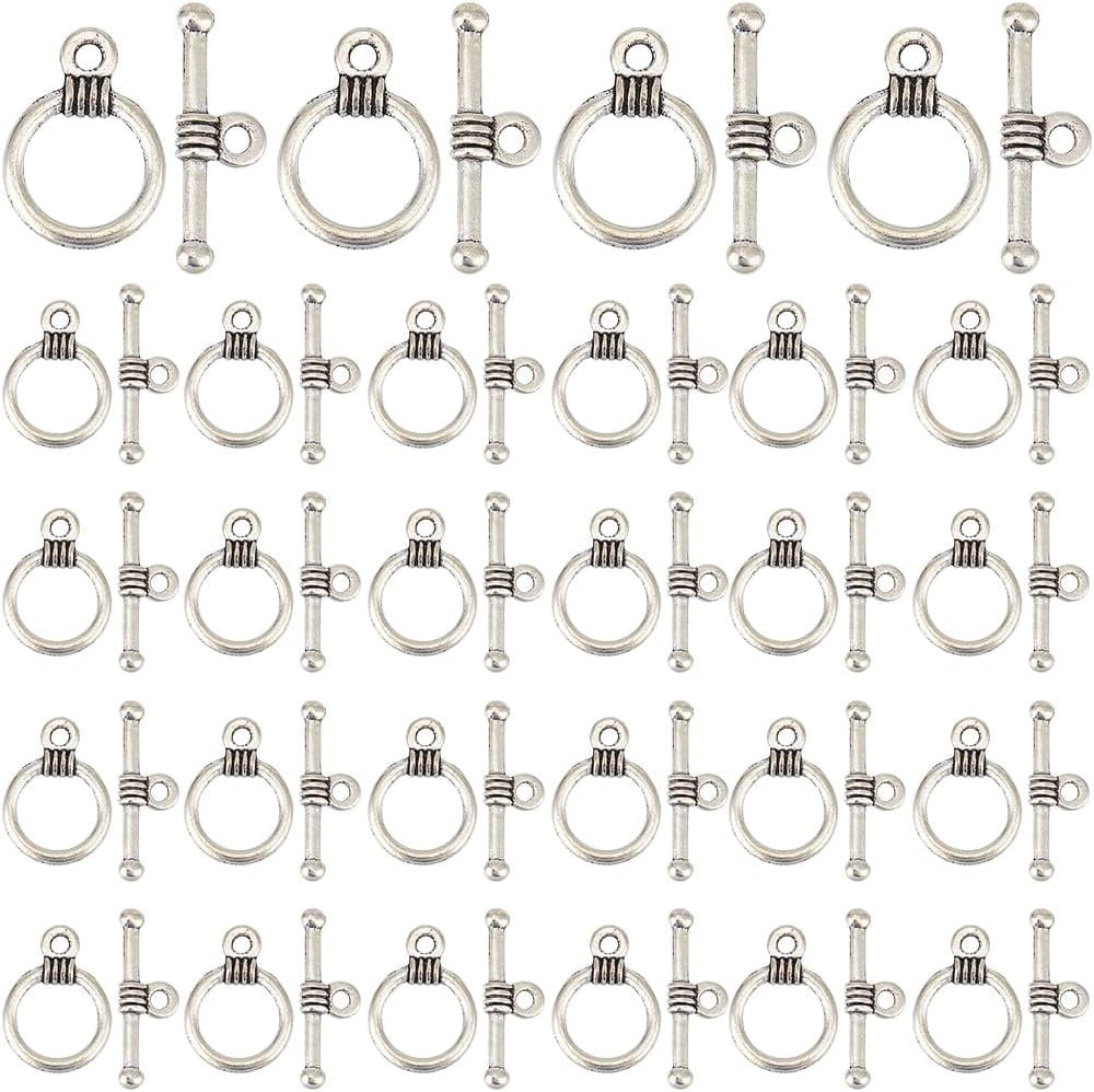 1 Box 120 Sets Bracelet Toggle Clasps Toggle Connector Clasp Alloy ...