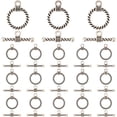 1 Box 120 Sets Toggle Ring Silver Toggle Clasps Bulk Metal Alloy OT End ...