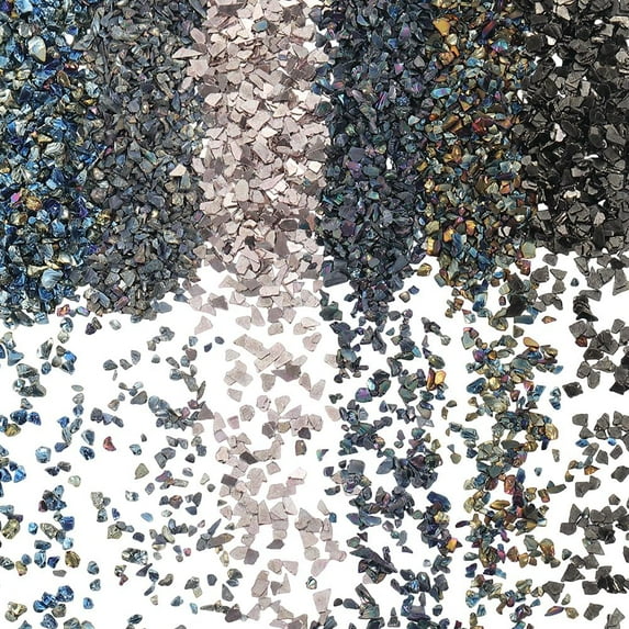 1 Box 120G 6 Colors Crushed Glass Glitter Broken Pieces Irregular ...