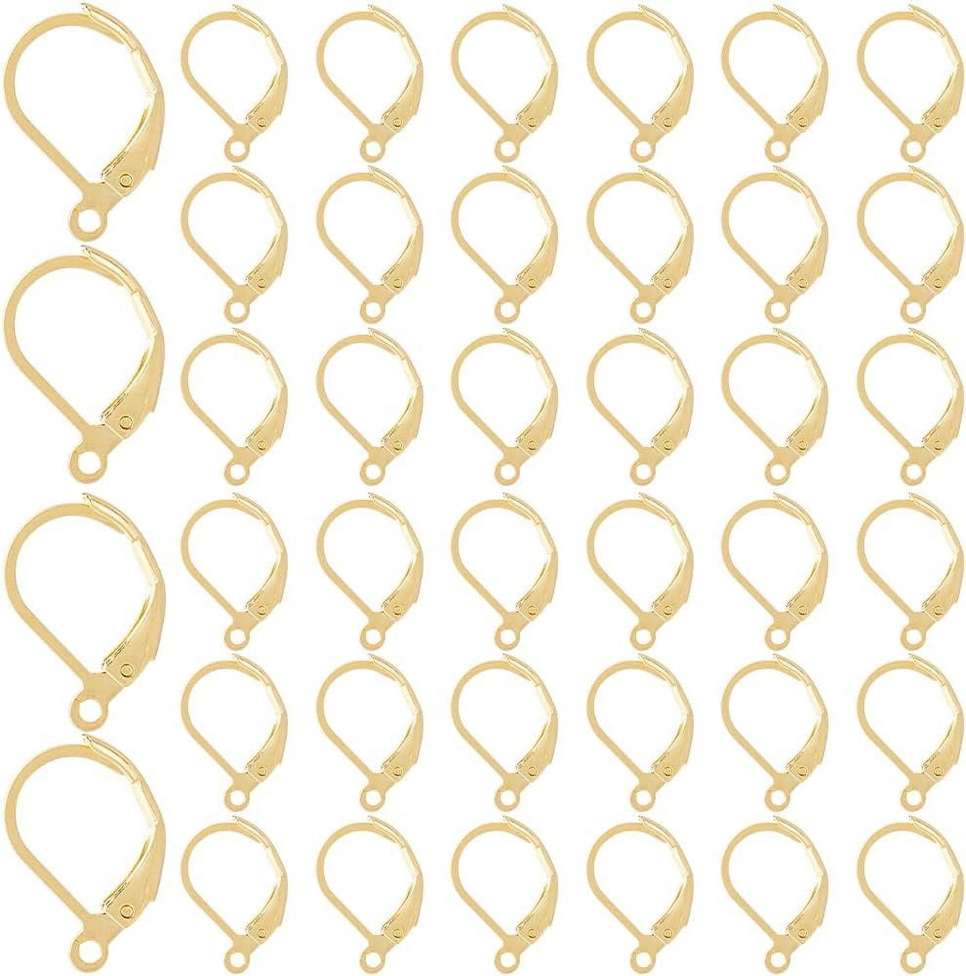 1 Box 120Pcs Real 24K Gold Plated Earring Hooks Bulk Earring Findings ...