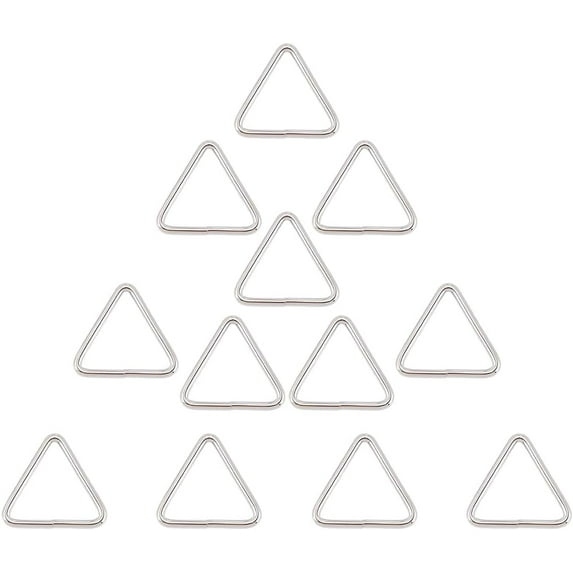 1 Box 12Pcs Metal Triangle Rings Triangle Buckle Clip Iron Gunmetal ...