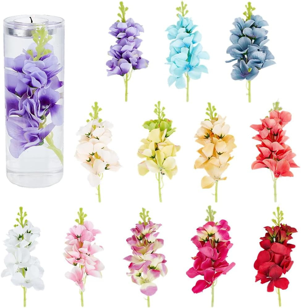 1 Box 12pcs 12 Colors Float Flowers Filler Flower Vase Filler Silk ...