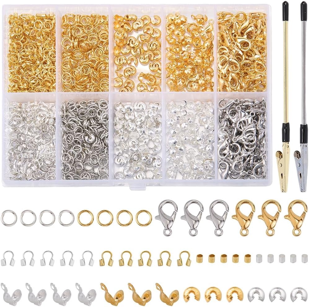 1 Box 1320Pcs Bracelet Making Findings Kit Jewelry Making Supplies ...