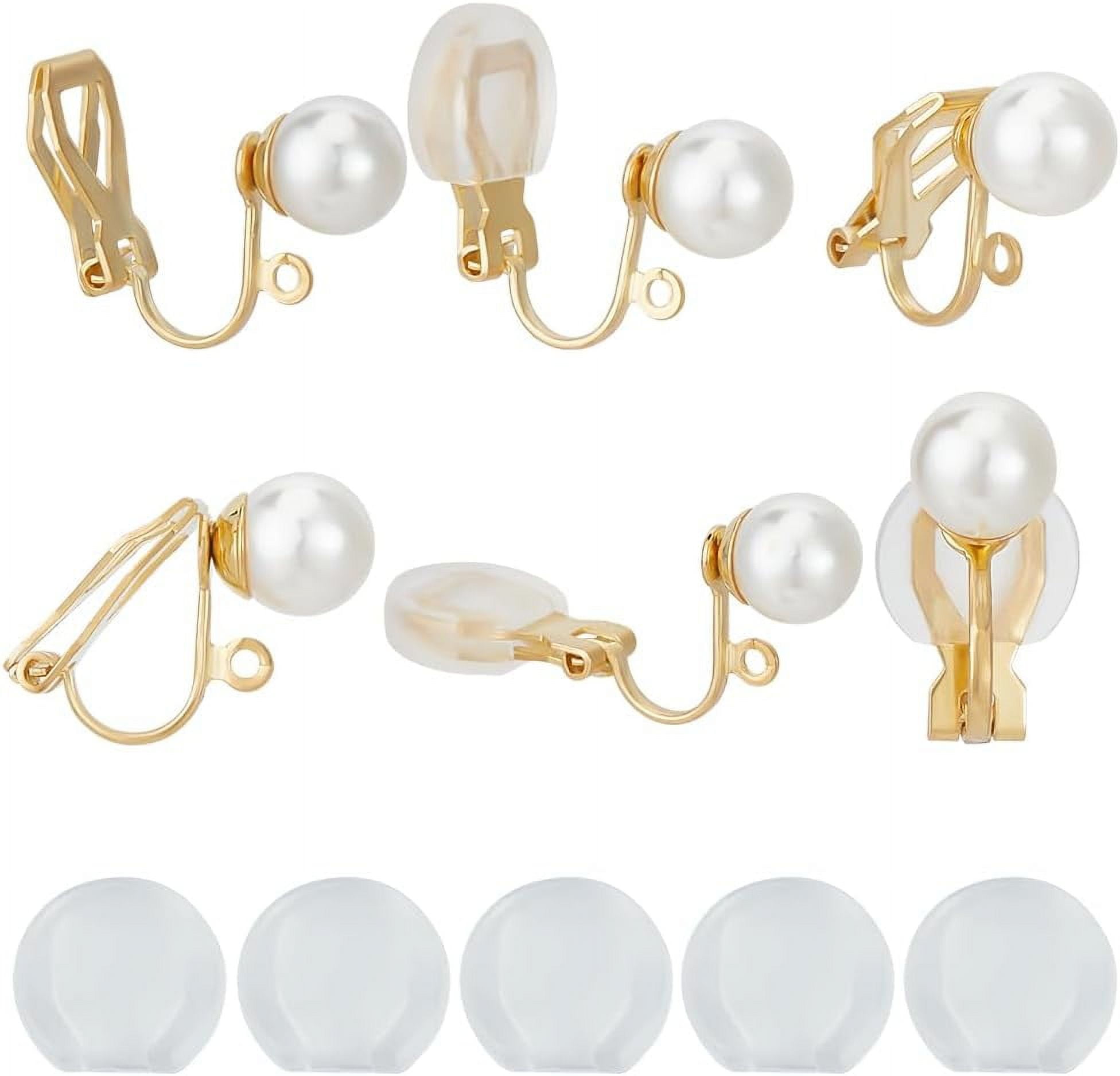 1 Box 14Pcs Clip-on Earring Findings 18K Gold Plated Brass Non-Pierced ...