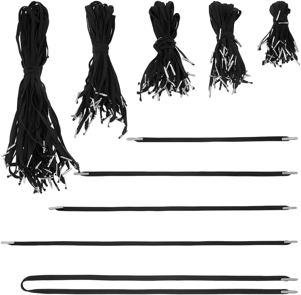 1 Box 150Pcs Elastic Barbed Cord 5 Styles Nylon Stretch Loop Band with ...