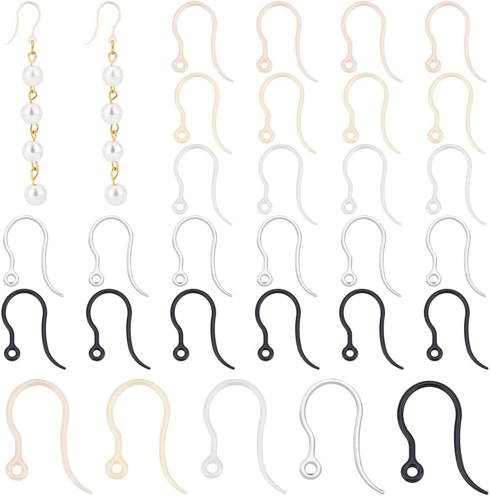 1 Box 150pcs Resin Earring Hooks 5 Colors Non-Allergenic Earring ...