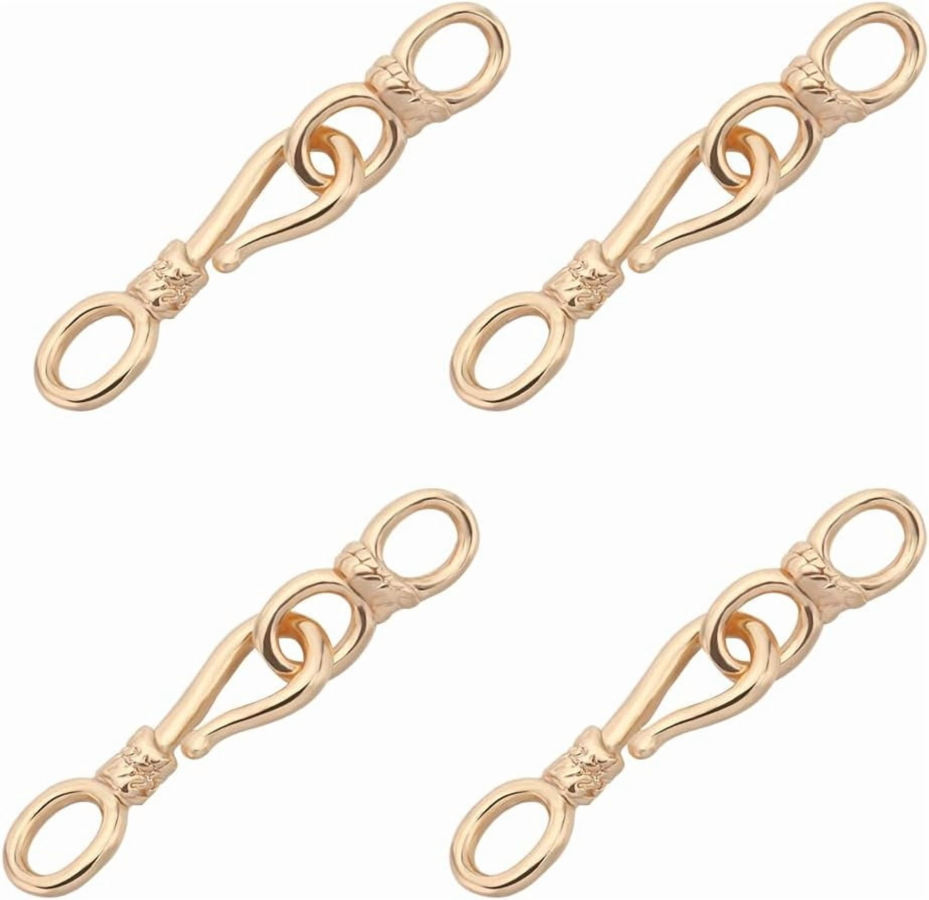 1 Box 15Pcs S Hook Clasps 18K Gold Plated Cubic Zirconia Jewelry Clasps ...