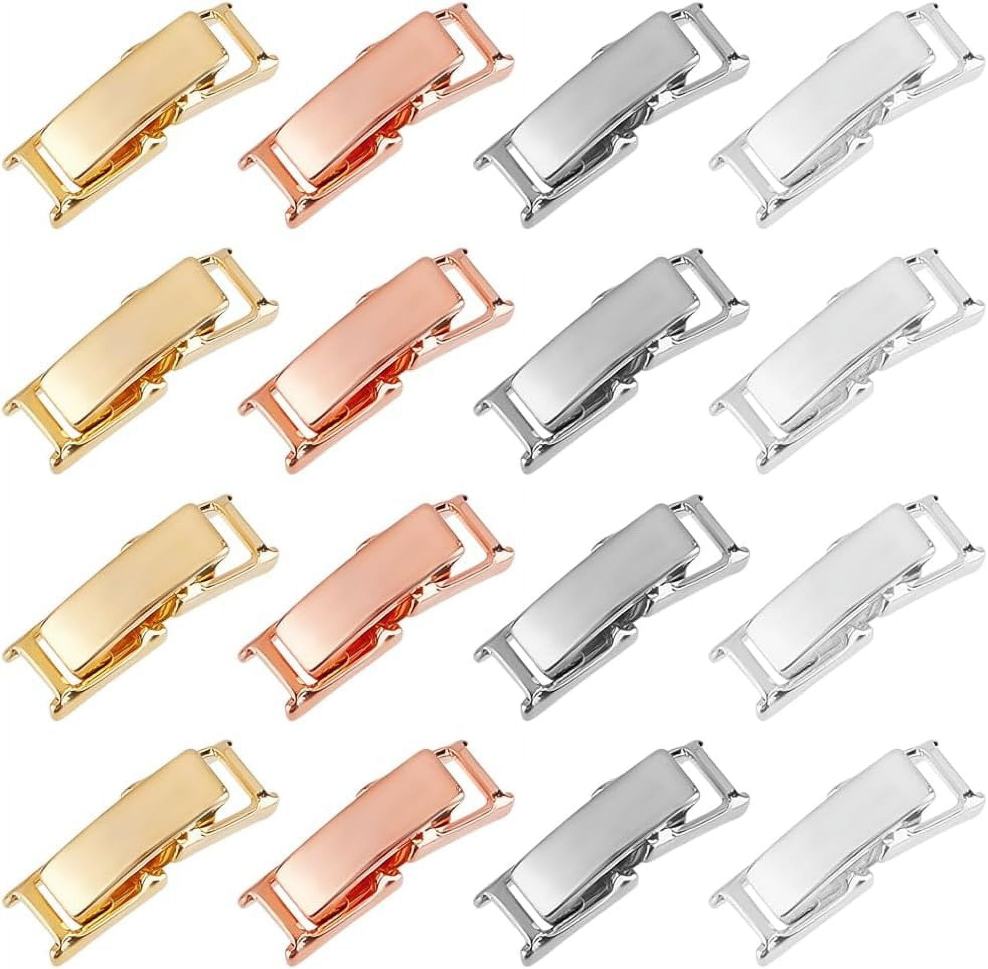 1 Box 16 Sets 4 Colors Fold Over Clasp Foldable Clasps Bulk Golden ...