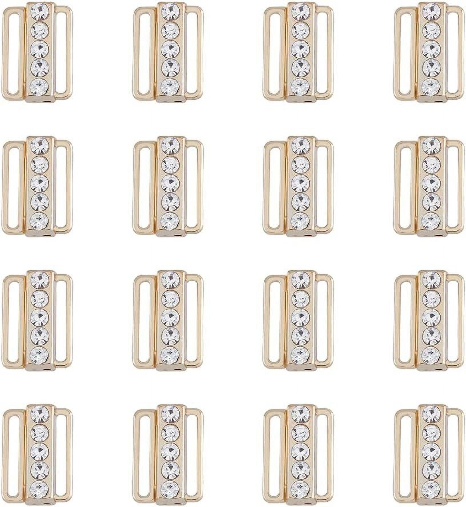 1 Box 16 Sets Bra Rhinestone Clasp Bra Buckles Front Closing Bra/Bikini ...