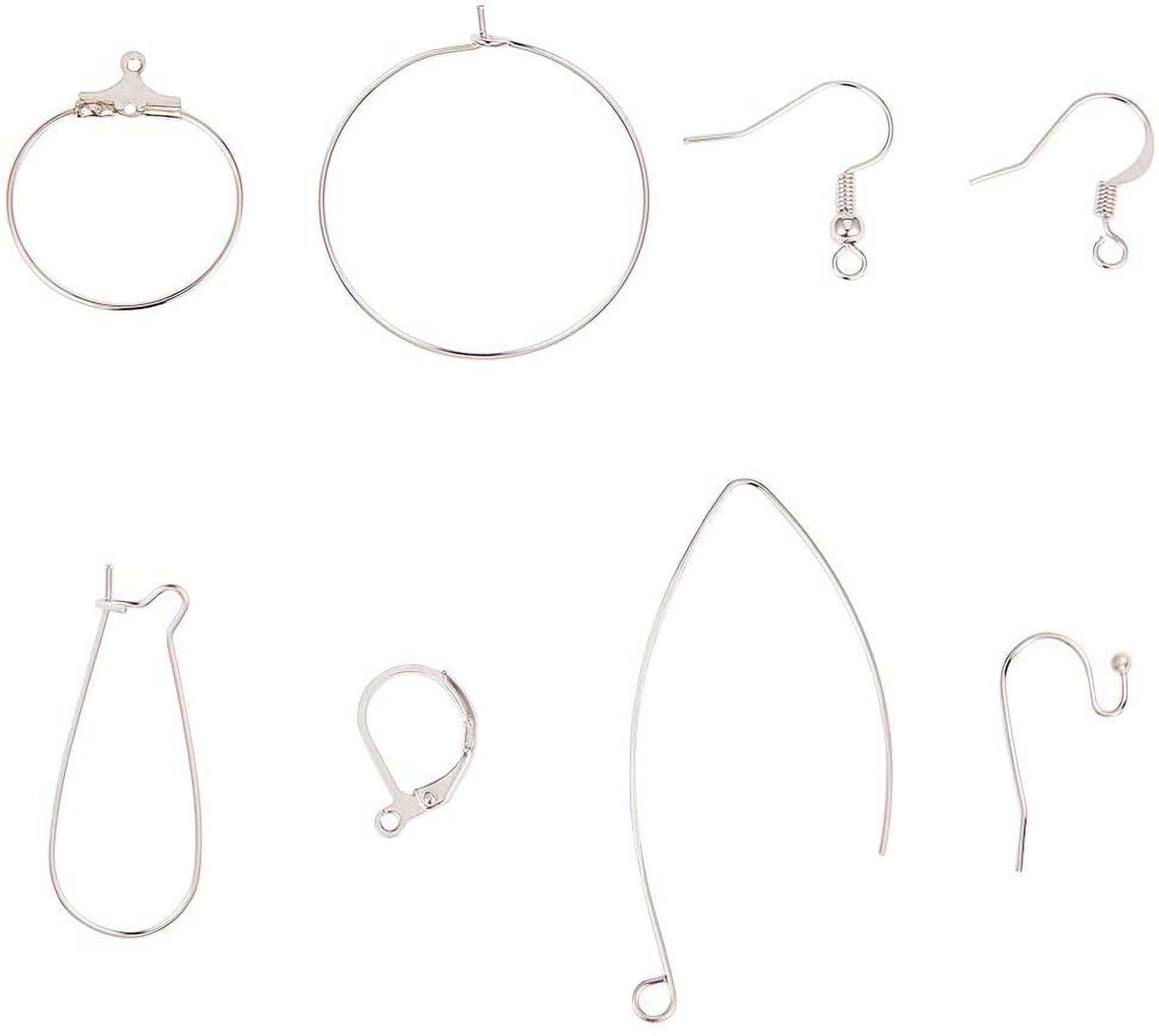 1 Box 160pcs 8 Style Nickel Free Kidney Ear Wires Lever Back Beading ...