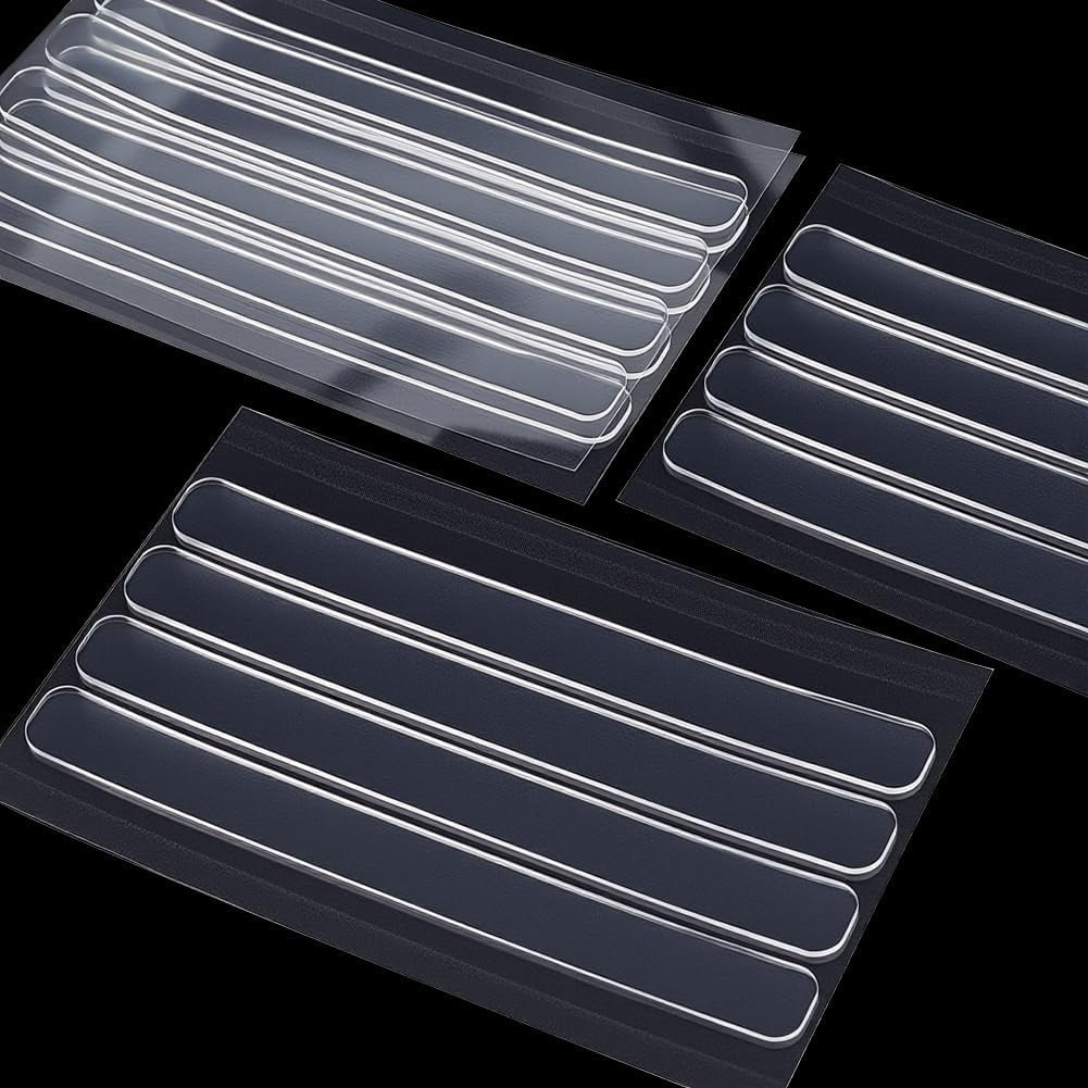 1 Box 16Pcs 150 x 15 x 2mm Wall Bumper Strips Long Adhesive Silicone ...