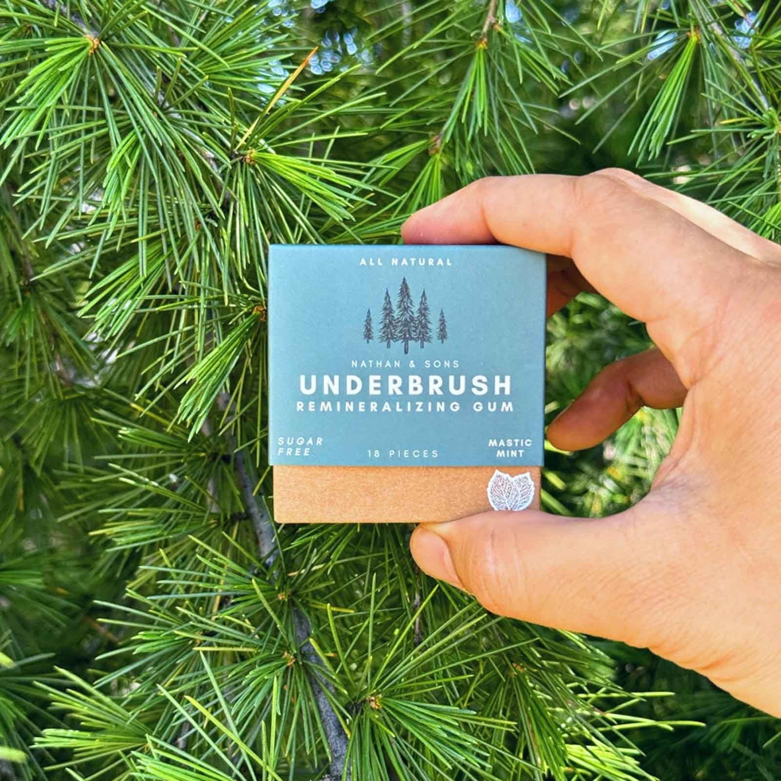 1 Box/18 Pcs Underbrush Remineralizing Chewing Gum, Natural Gum Chewing ...