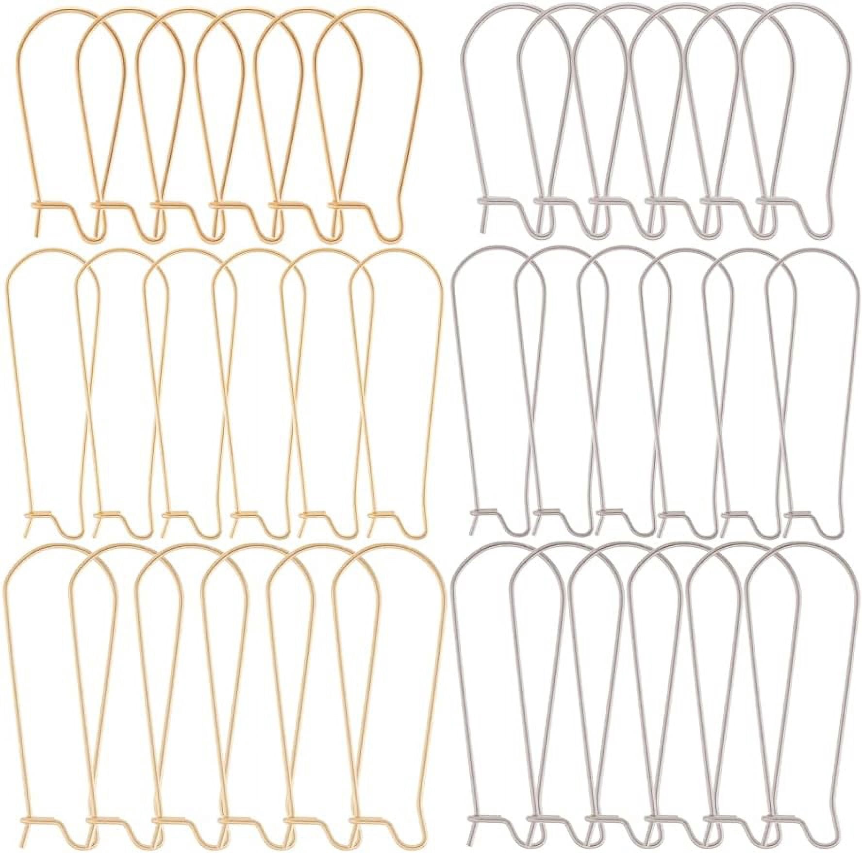 1 Box 180Pcs 6 Style Earwire Hooks Kidney Ear Wire Hooks 304 Stainless ...