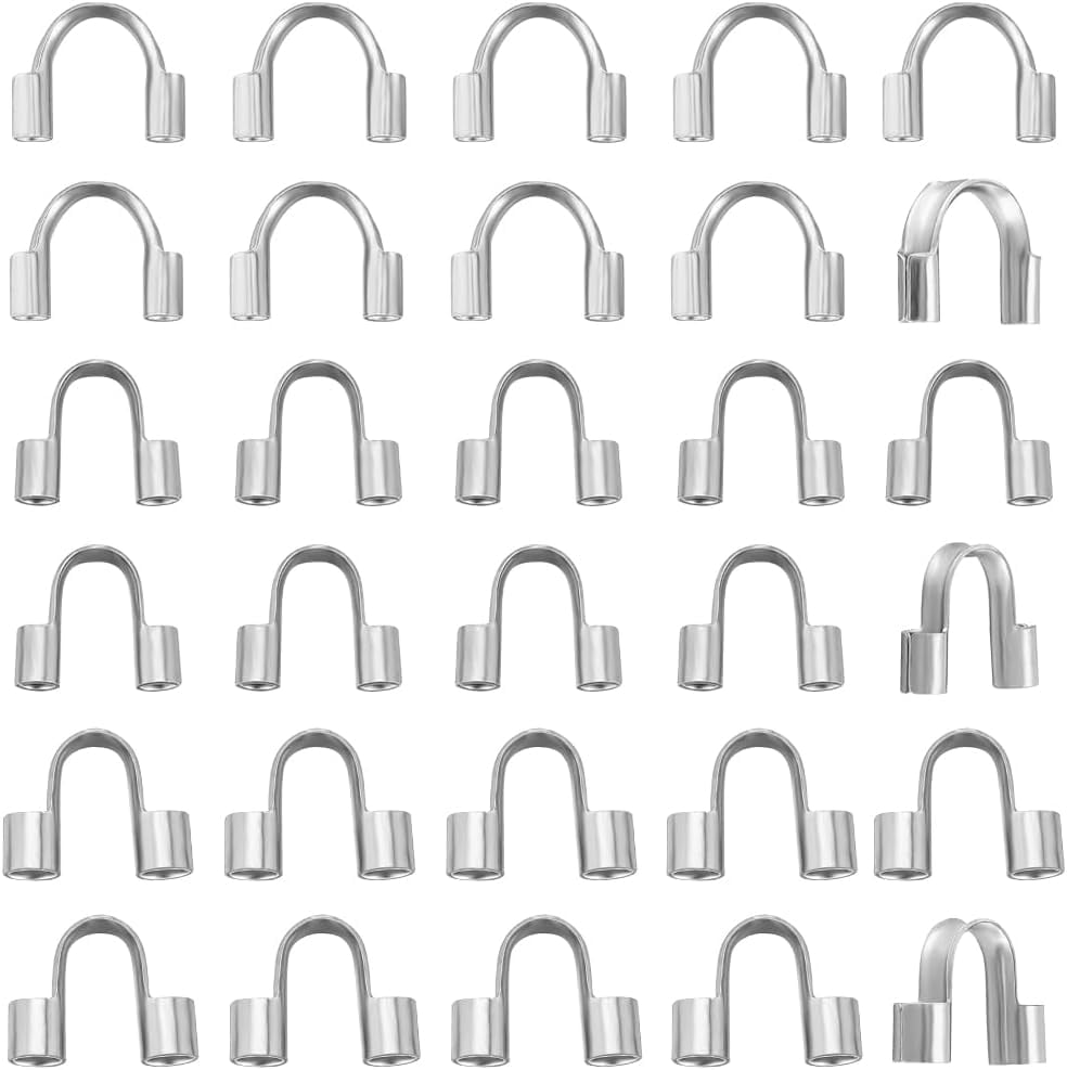 1 Box 180Pcs Wire Guardian 3 Sizes Stainless Steel U Shape Wire Guard ...