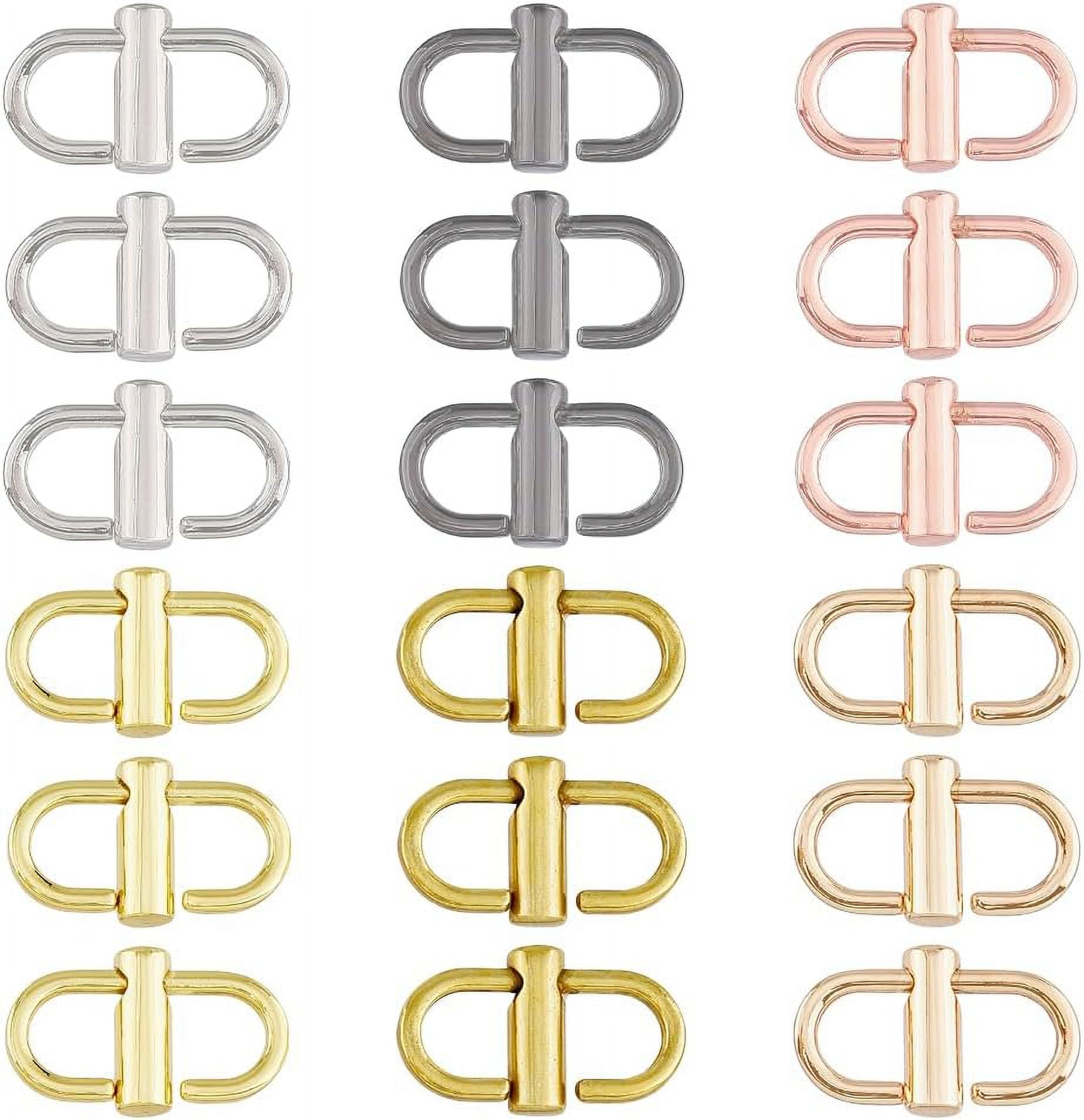 1 Box 18Pcs 6 Colors Adjustable Metal Buckles for Chain Strap Bag Alloy ...