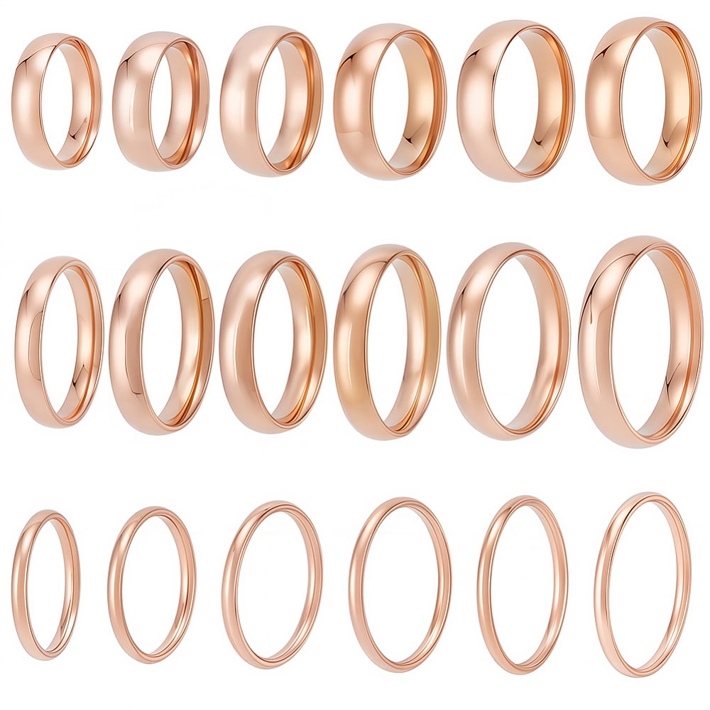 1 Box 18pcs Rings Finger Rings Set US Size 5/6/7/8/9/10/11 Stainless ...