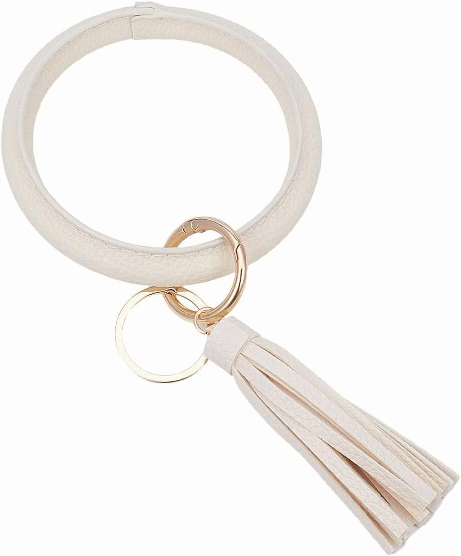 1 Box 1pc Key Ring Holder Wristlet Leather Wrist Keychain Bracelet ...