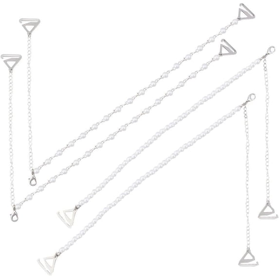 1 Box 2 Pairs Rhinestone Shoulder Strap 2 Styles Sparkling Non-Slip Bra ...