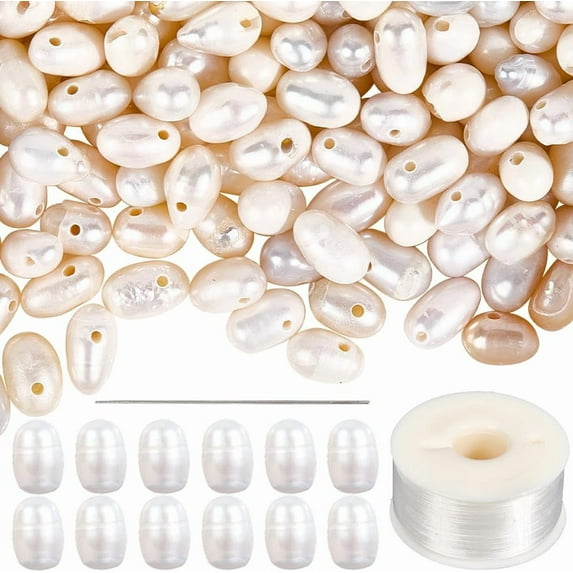 1 Box 2 Strands Freshwater Pearl Bead Natural Pearls Beads Bulk Cord ...