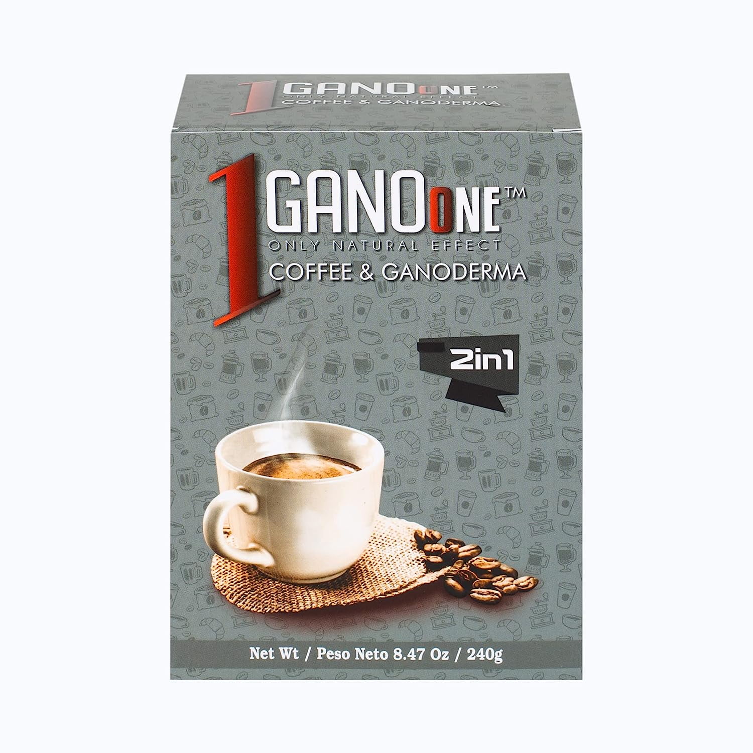 1 Box 2 in 1 Reishi Mushroom Coffee - with Organic Ganoderma Extract ...