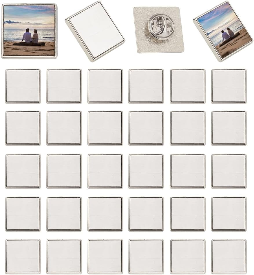 1 Box 20 Sets Sublimation Blank Buttons Sublimation Pins Bulk Heat ...